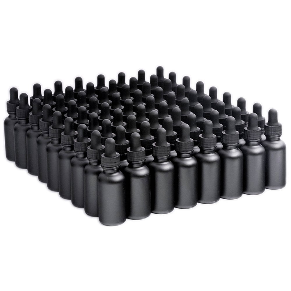 7 COLORS AVAILABLE - The Bottle Depot Bulk 72 Pack 1 oz Black Glass ...