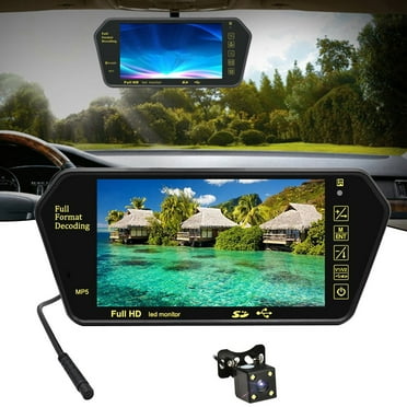 PYLE PLCM7400BT - Backup Car Camera - Rear View Mirror Monitor System w ...