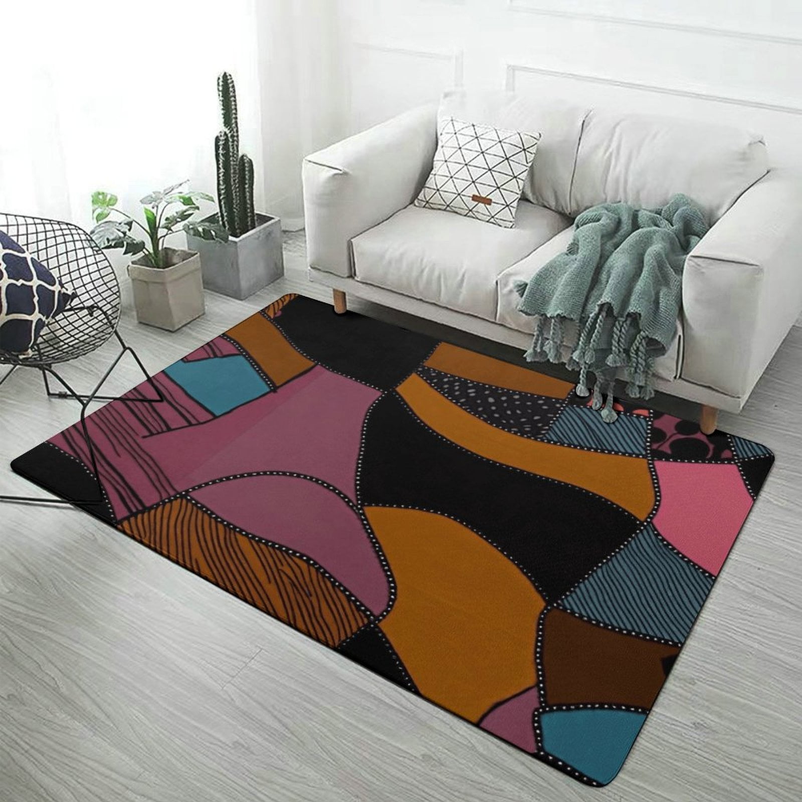 7 Carpet for Living Room Luxury Home Rations Coffee Table Large Area Rugs Bedroom Non-slip ...