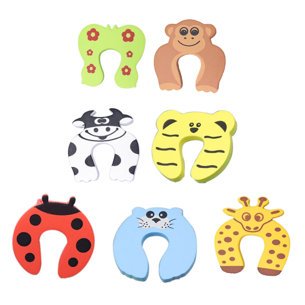7 Cartoon Safety Door Clips for Children EVA Door Clips for Children ...