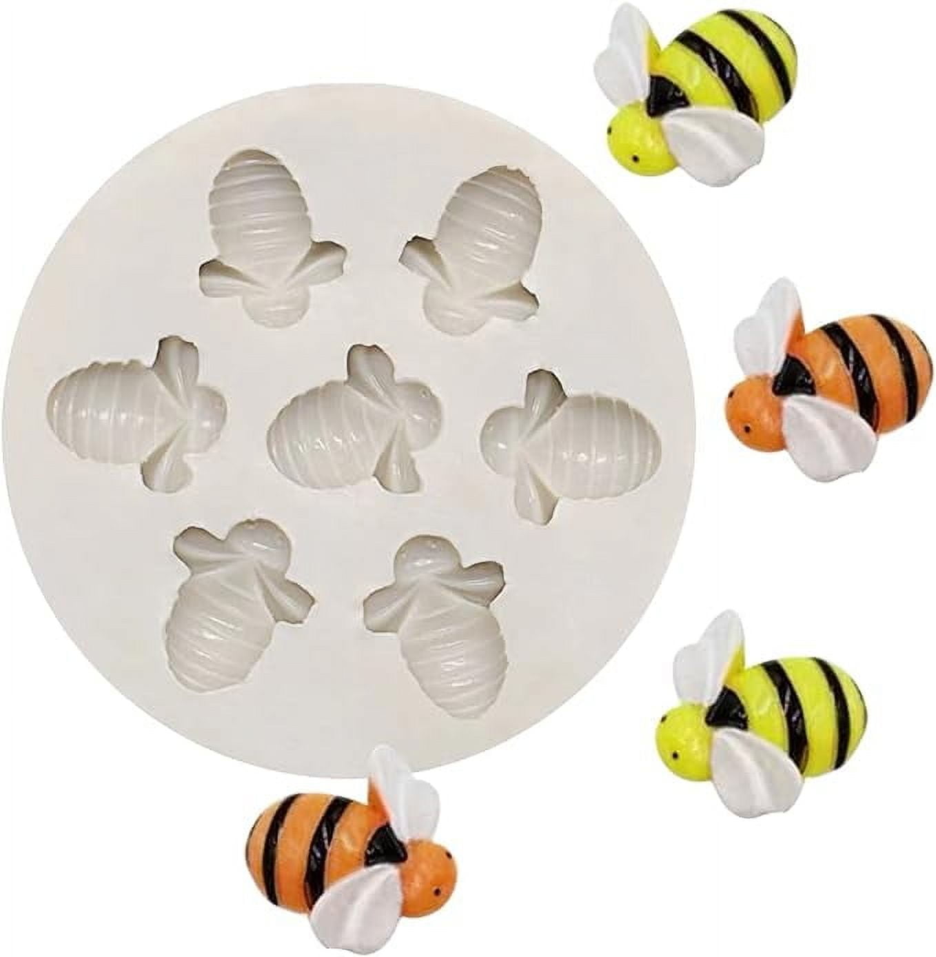 7 Cavity Bumble Bee Silicone Mold for Chocolate, Honeycomb Silicone ...