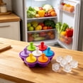 7-Cavity Silicone Popsicle Mold with Lid and Colorful Sticks BPA Free ...