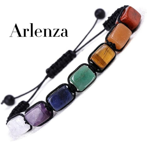7 Chakra Adjustable Bracelets Crystal Healing Stones Bracelets ...