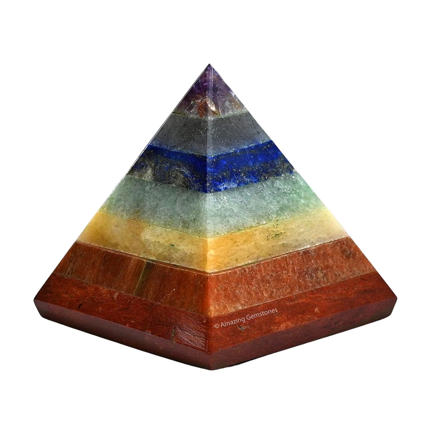 7 Chakra Crystal Pyramid 1" Inch - Walmart.com