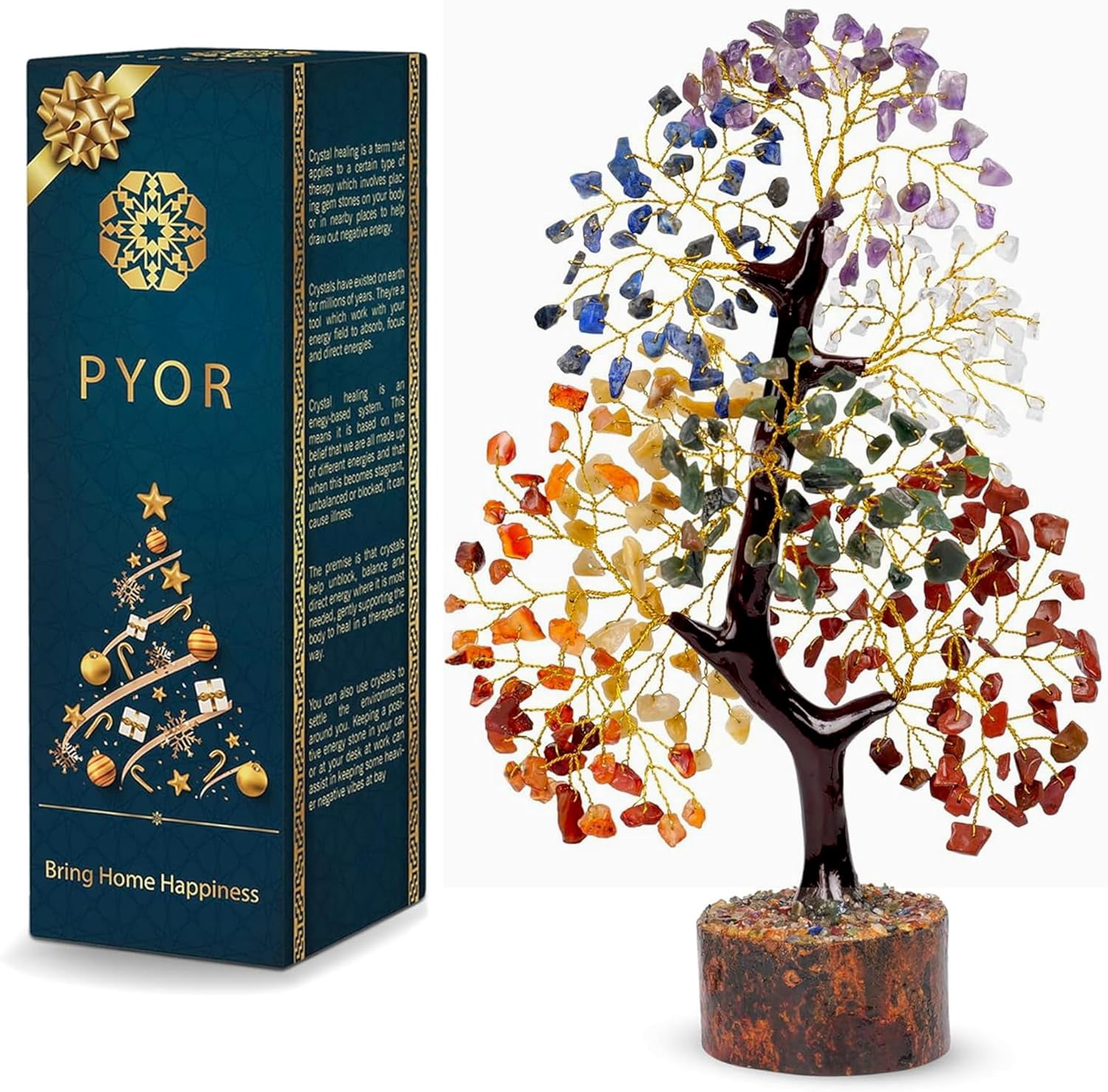 7 Chakra Crystal Tree Feng Shui Money Tree Office Decor Crystals and ...
