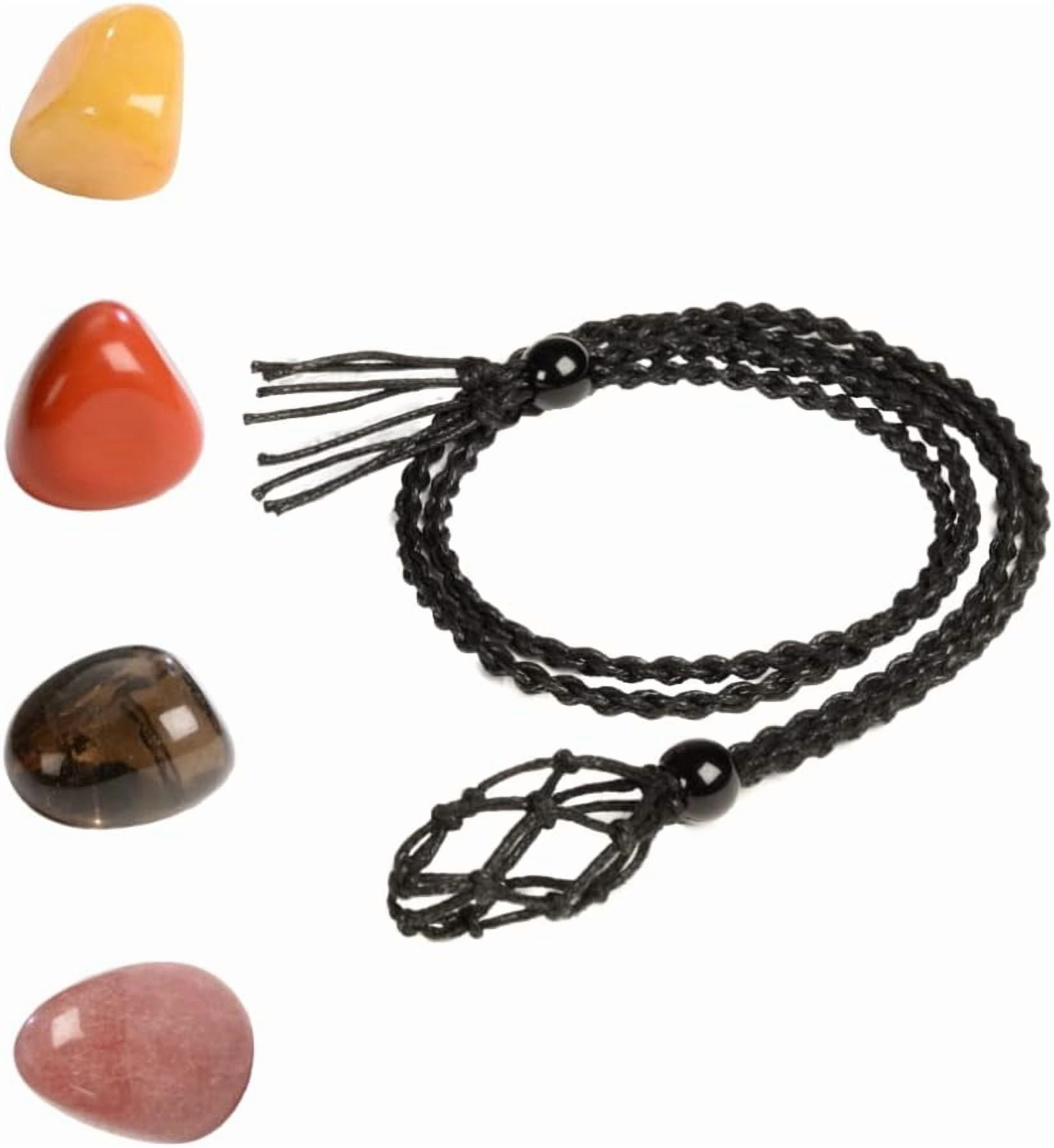 7 Chakra GemStones Empty Necklace Cord Pendant Stone Holder Replacement ...