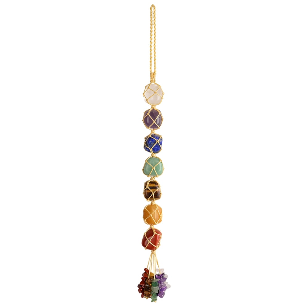 7 Chakra Healing Crystals Good Luck Indoor Home Wall Decoration Car ...