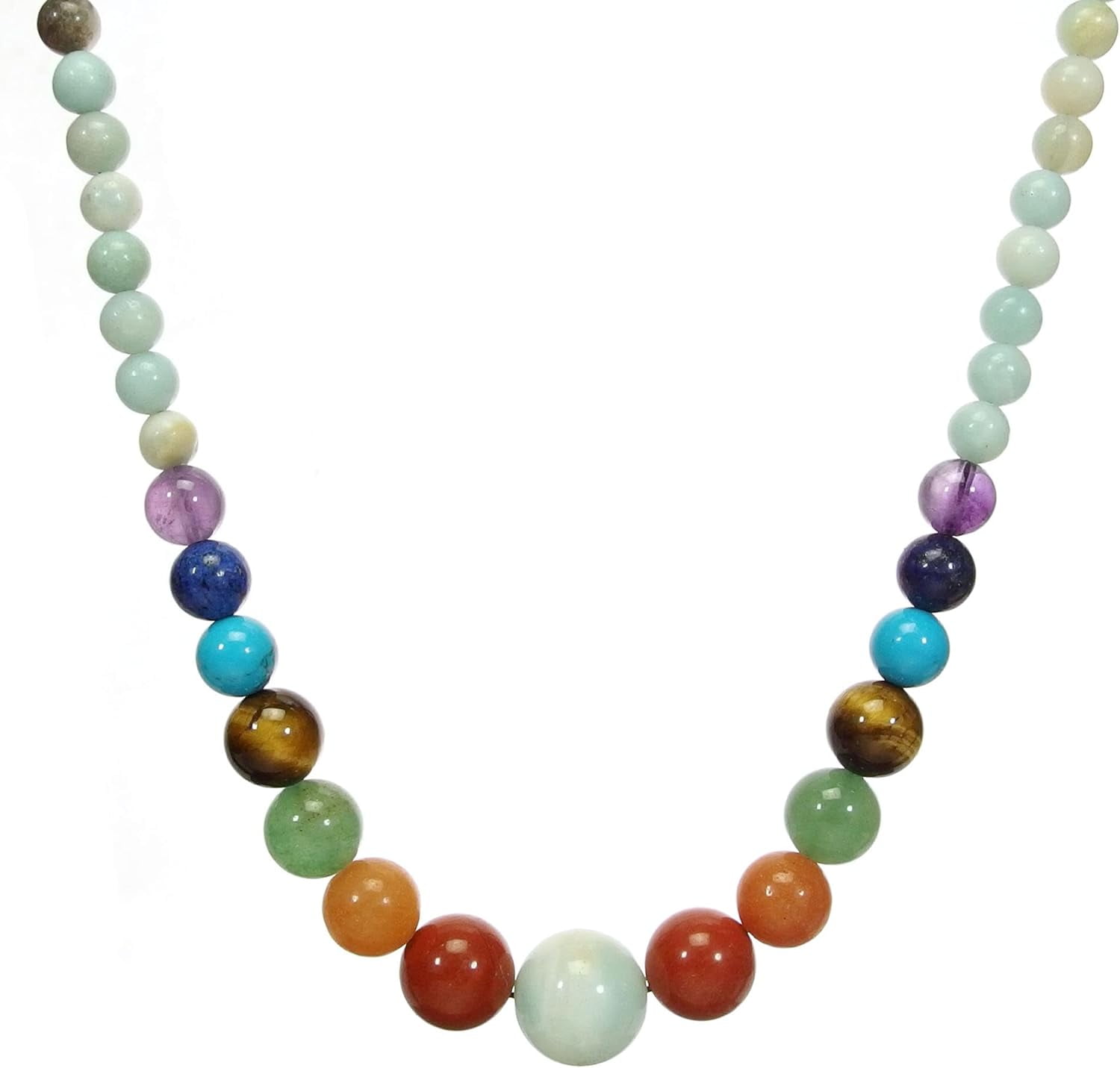 7 Chakra Necklace For Women - Strong Healing Crystal Genuine Stone ...