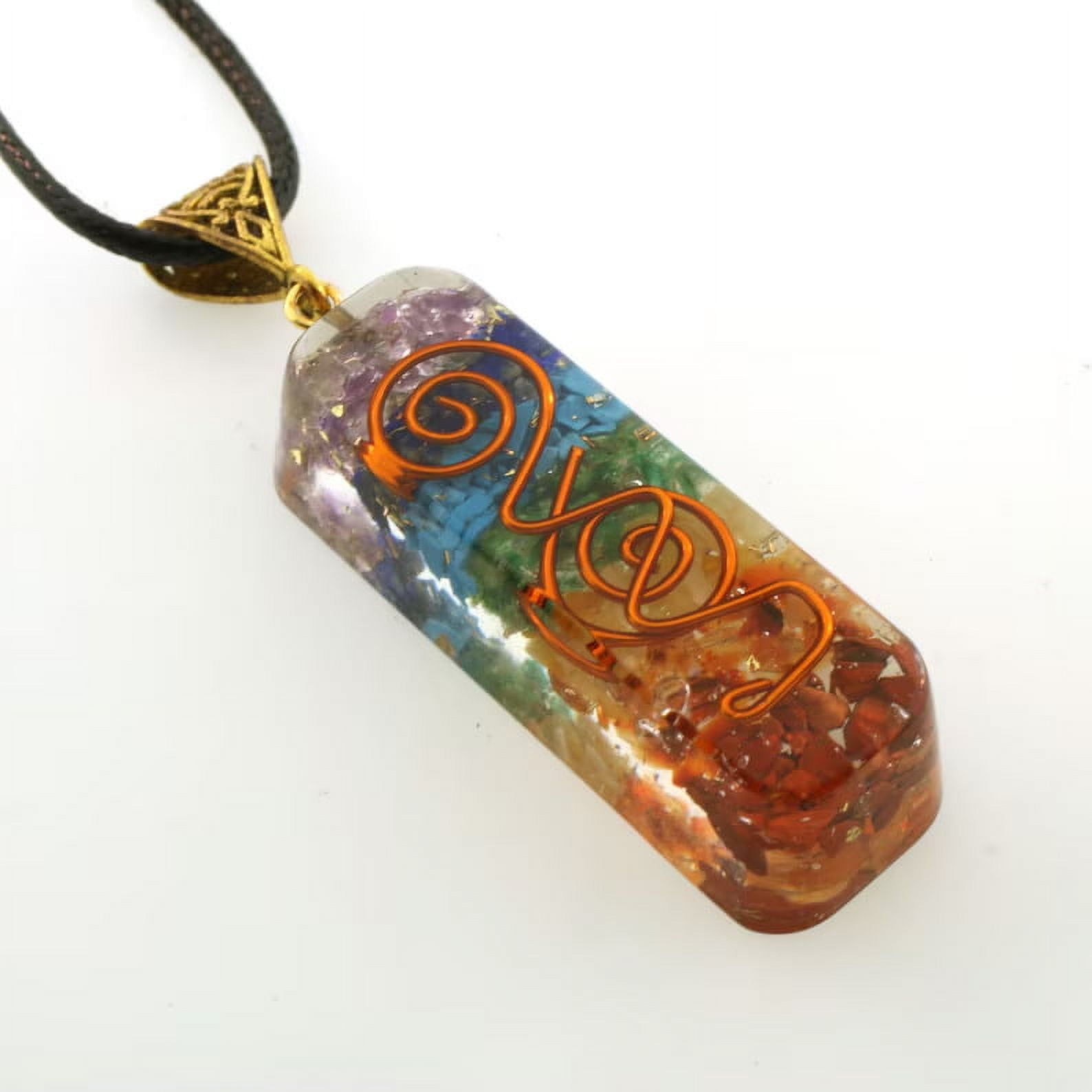 7 Chakra Pendant Orgone/Orgonite Crystal Stone Pendant Locket Pendant ...