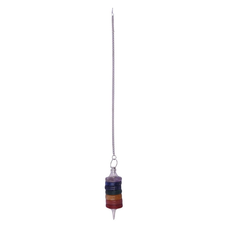 7 Chakra Reiki Healing Crystals Butten Pendulum for Positive Energy(KI ...