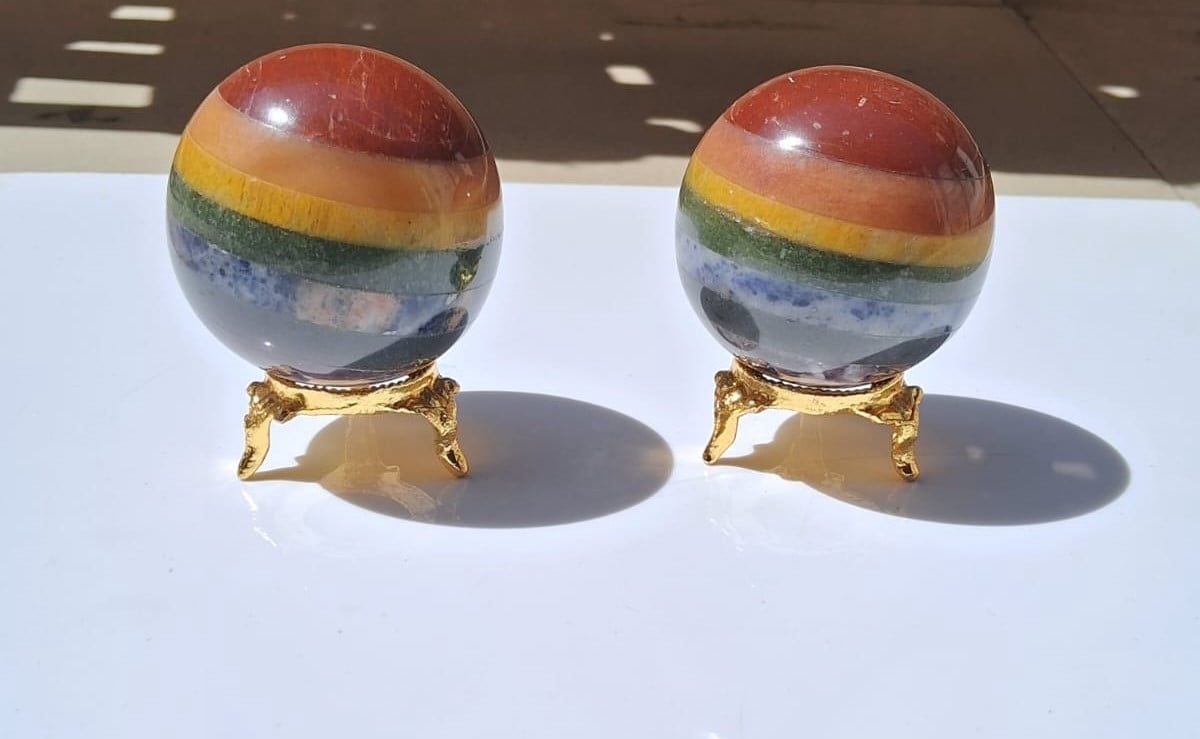 7 Chakra Sphere Seven Chakra Gemstone Ball Crystal Carved Crystal Ball ...