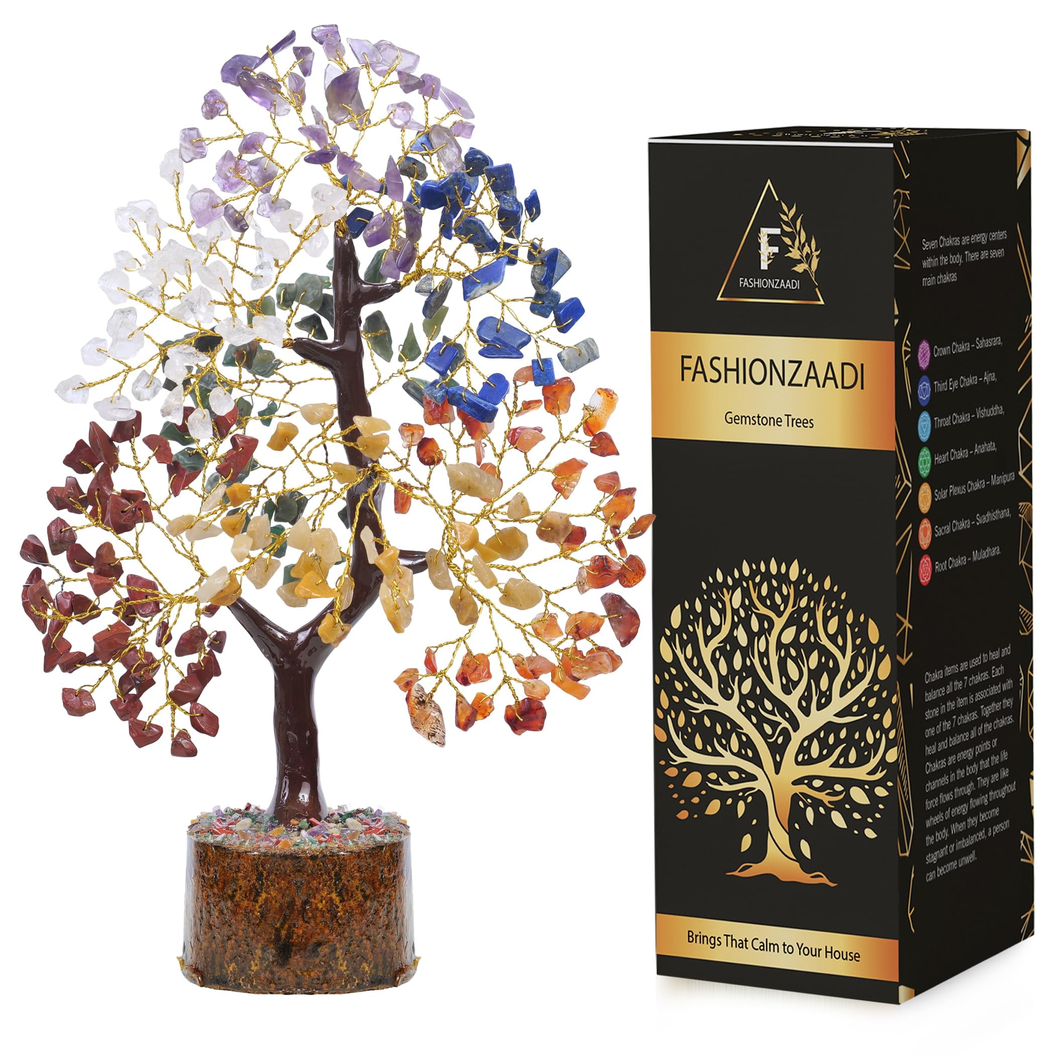 7 Chakra Tree Of Life Decor, Crystal Tree For Positive Energy ...