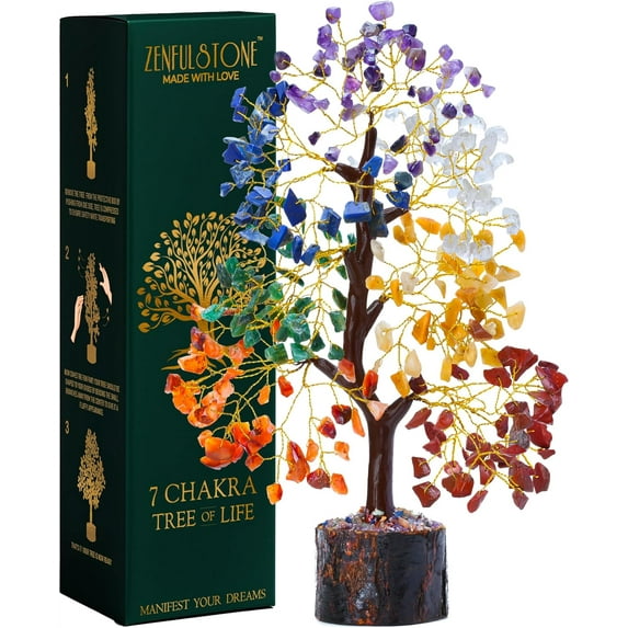 7 Chakra tree of life Crystal Healing Money Tree for Home Living Decor ...
