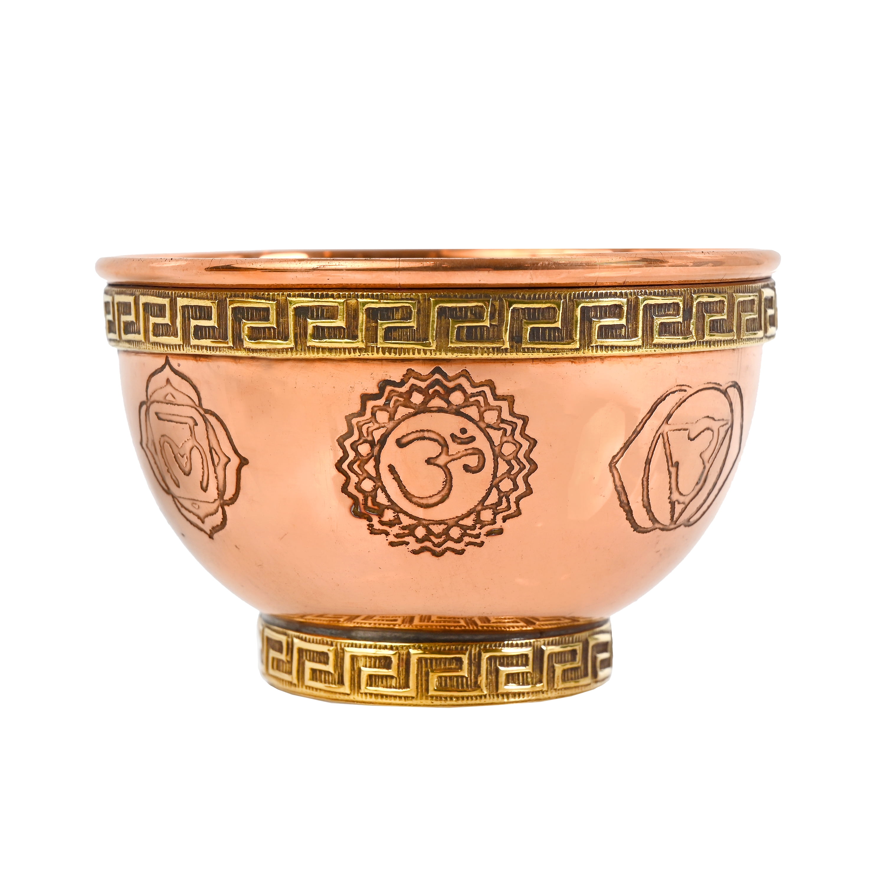 7 Chakras Copper Offering Bowl for Altar Use, Rituals, Incense ...