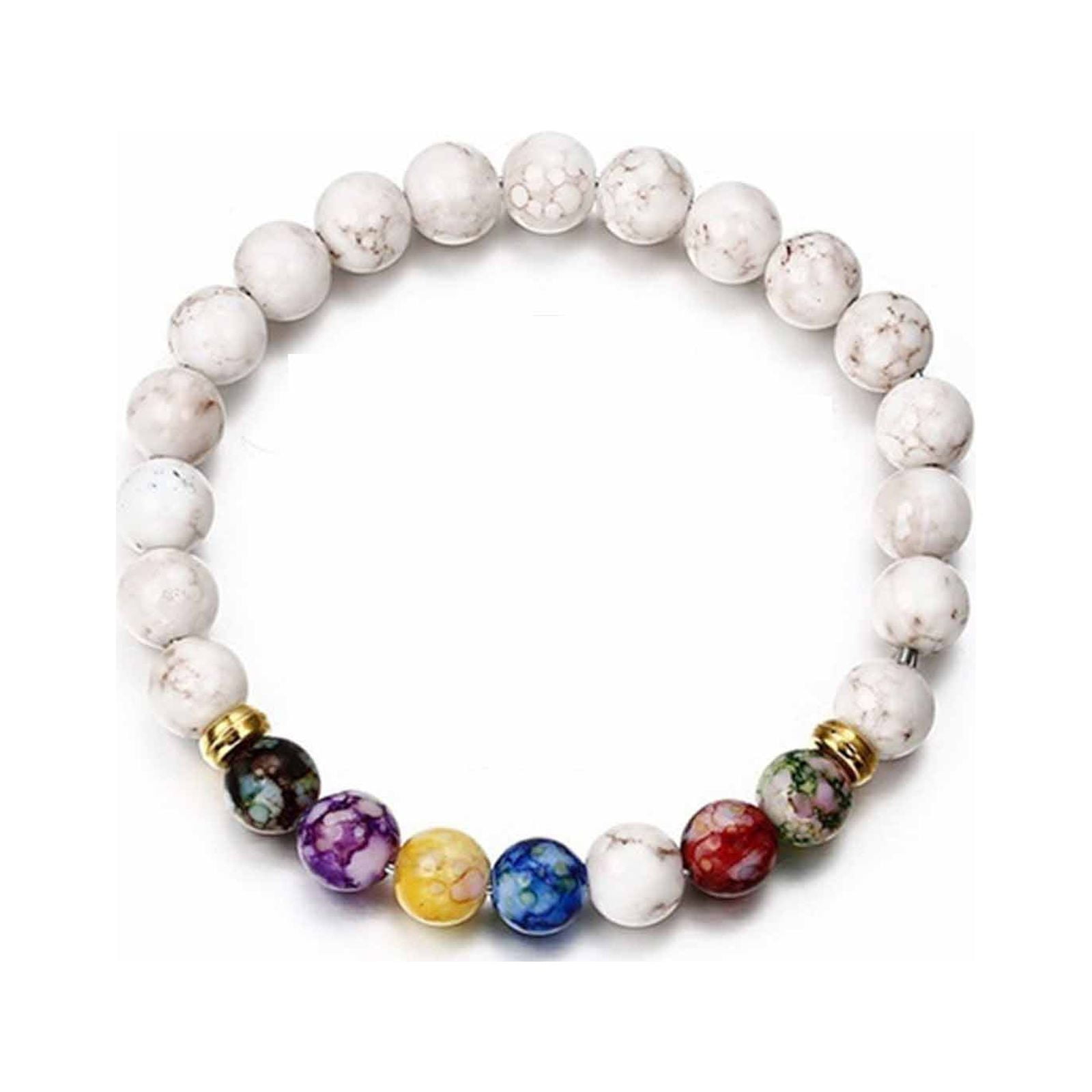 7 Chakras Healing Stones Bracelet for Yoga & Meditation, Chakra Energy ...