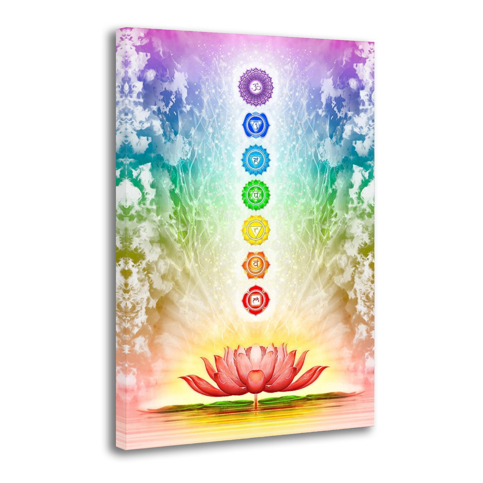 7 Chakras - Meditacion, Arte De Yoga Sacred Lotus Posters Wall Art ...