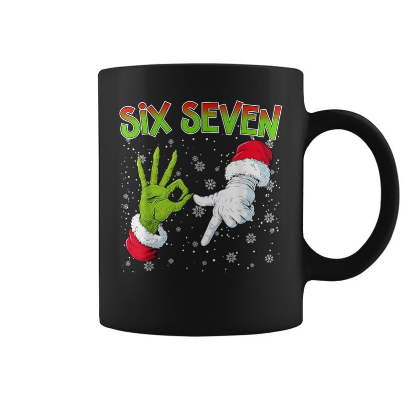 7 Christmas Hand Gen Z Alpha Meme Slang Xmas 7 Christmas Coffee Mugs ...