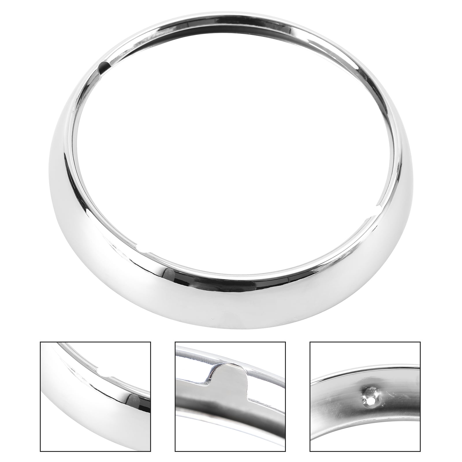 7" Chrome Headlight Trim Ring Light Cover For Harley Touring Road King ...