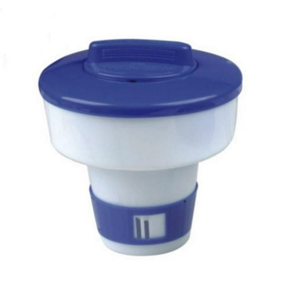 7" Classic Blue and White Floating Swimming Pool Chlorine Dispenser ...