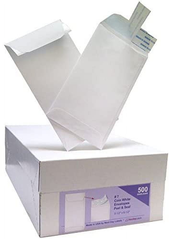 #7 Coin White Envelope for Small Parts, Cash, Jewelry Etc., 500 Per Box ...