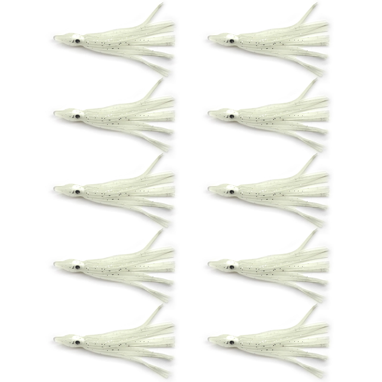 7 Color 10PCS/lot Squid Hook Soft Baits Fishing Lures Artificial Squid ...