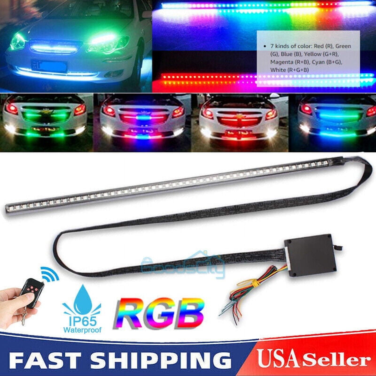 7 Color 48 Led Rgb Scanner Flash Car Strobe Knight Rider Kit Strip ...