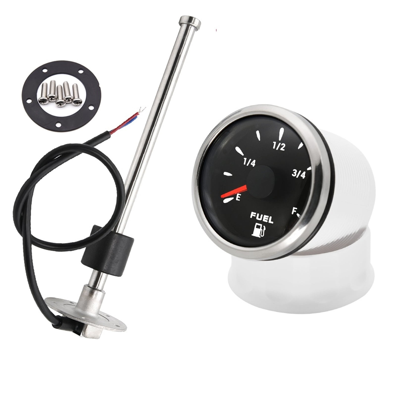 7 Color Backlight 52mm Fuel Level Gauge With Fuel Level Sensor 0~190 ...