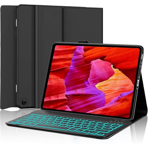 7-Color Backlit Detachable Keyboard Case with Pen Holder, for Fire Max ...