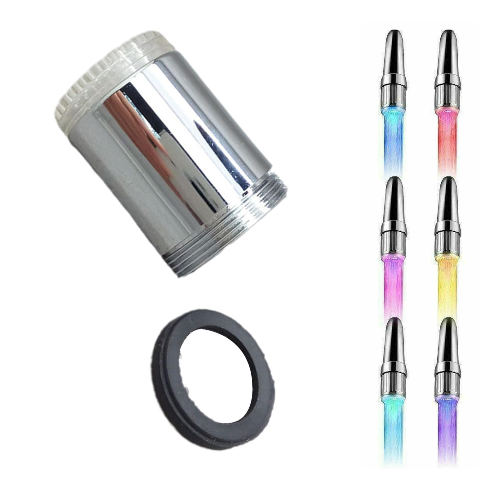 7-Color Changing Temperature Sensor LED Light Glow Faucet Stream Tap ...