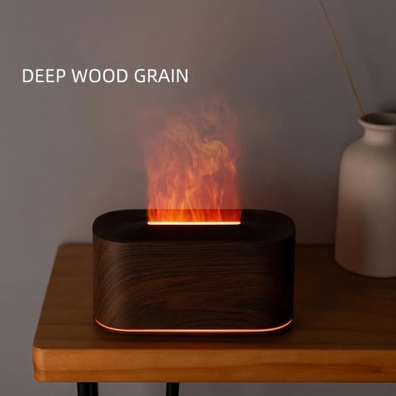7-Color Flame Essential Oil Diffuser - Cool Mist Humidifier with ...