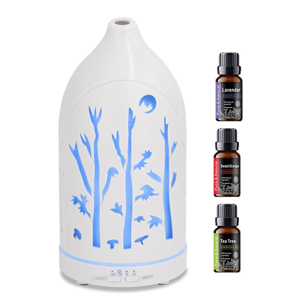 7 Color LED Aromatherapy Diffuser with Essential Oils Auto Shut Off ...