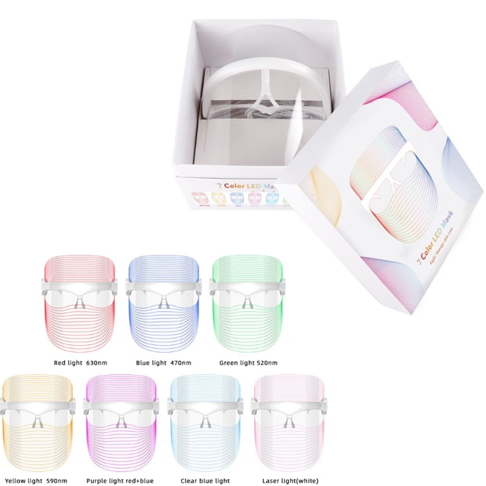 7 Color LED Beauty Instrument Light Therapy, LED Facial Skìn Care for ...