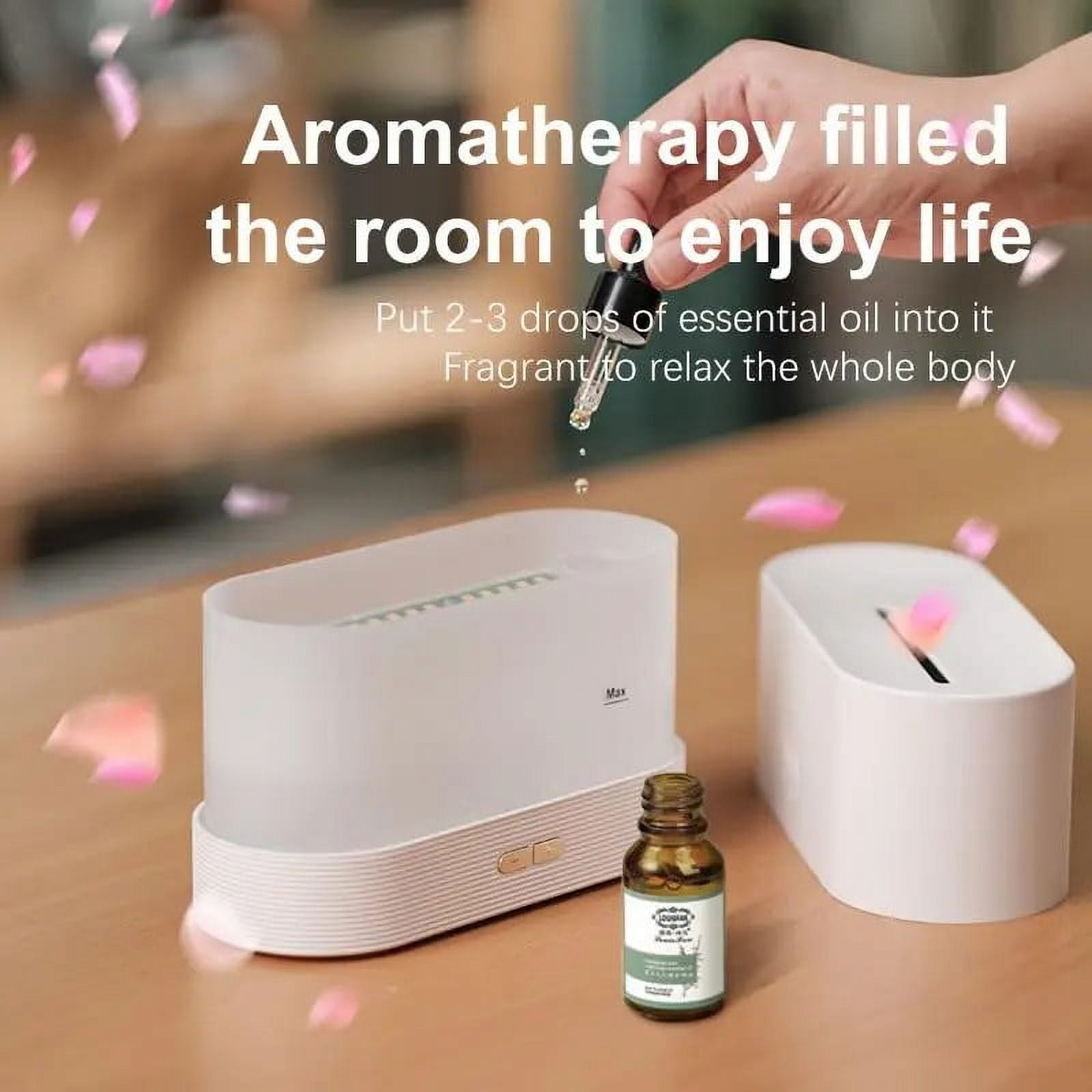 7-Color LED Ultrasonic Humidifier & Aromatherapy Diffuser USB-Powered ...