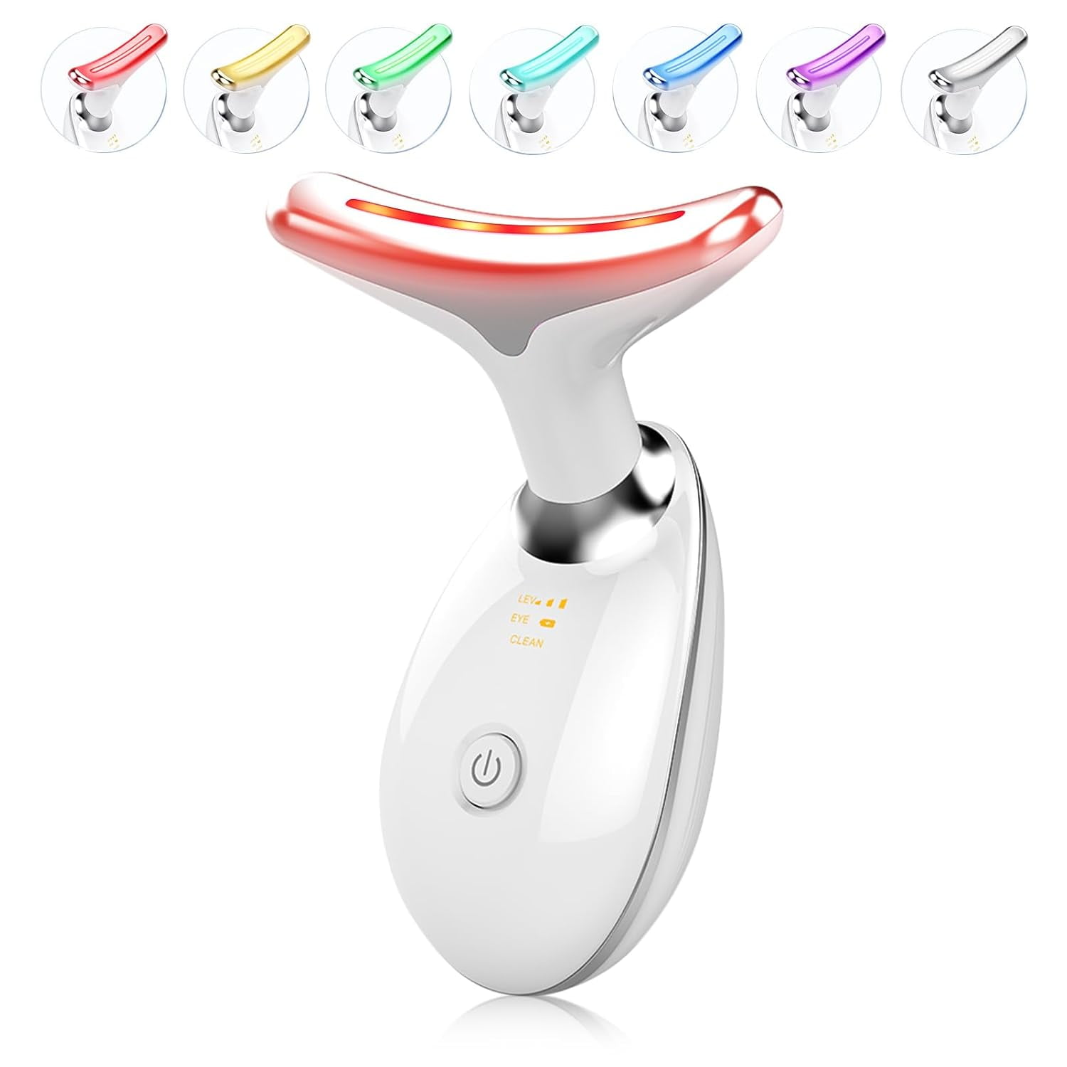 7 Color Portable Face Massager Tool, High Frequency Facial Machine ...