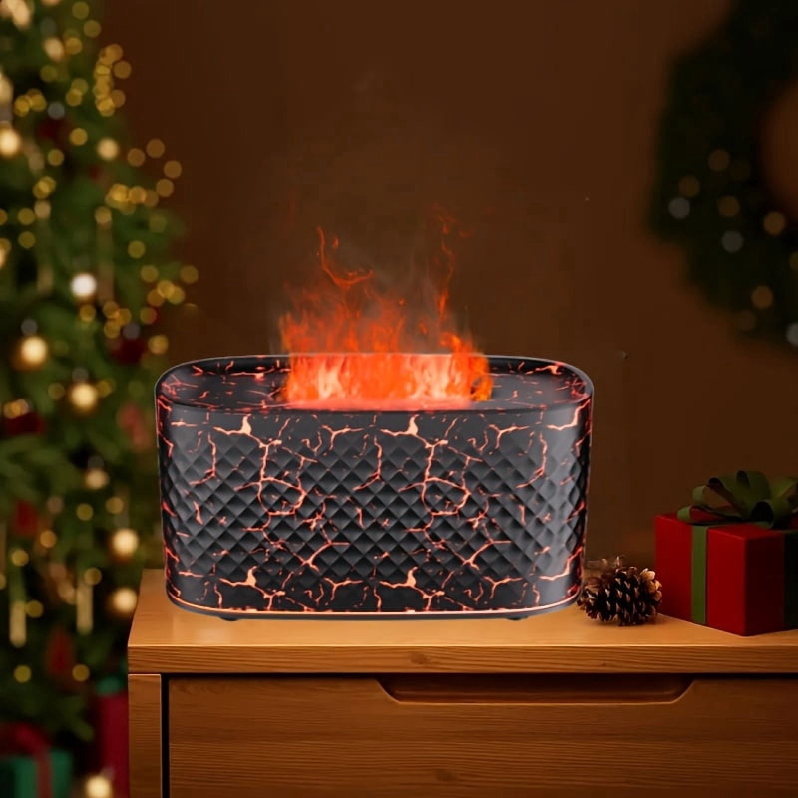 7-Color Simulated Flame Humidifier, Works as Aroma Diffuser for ...