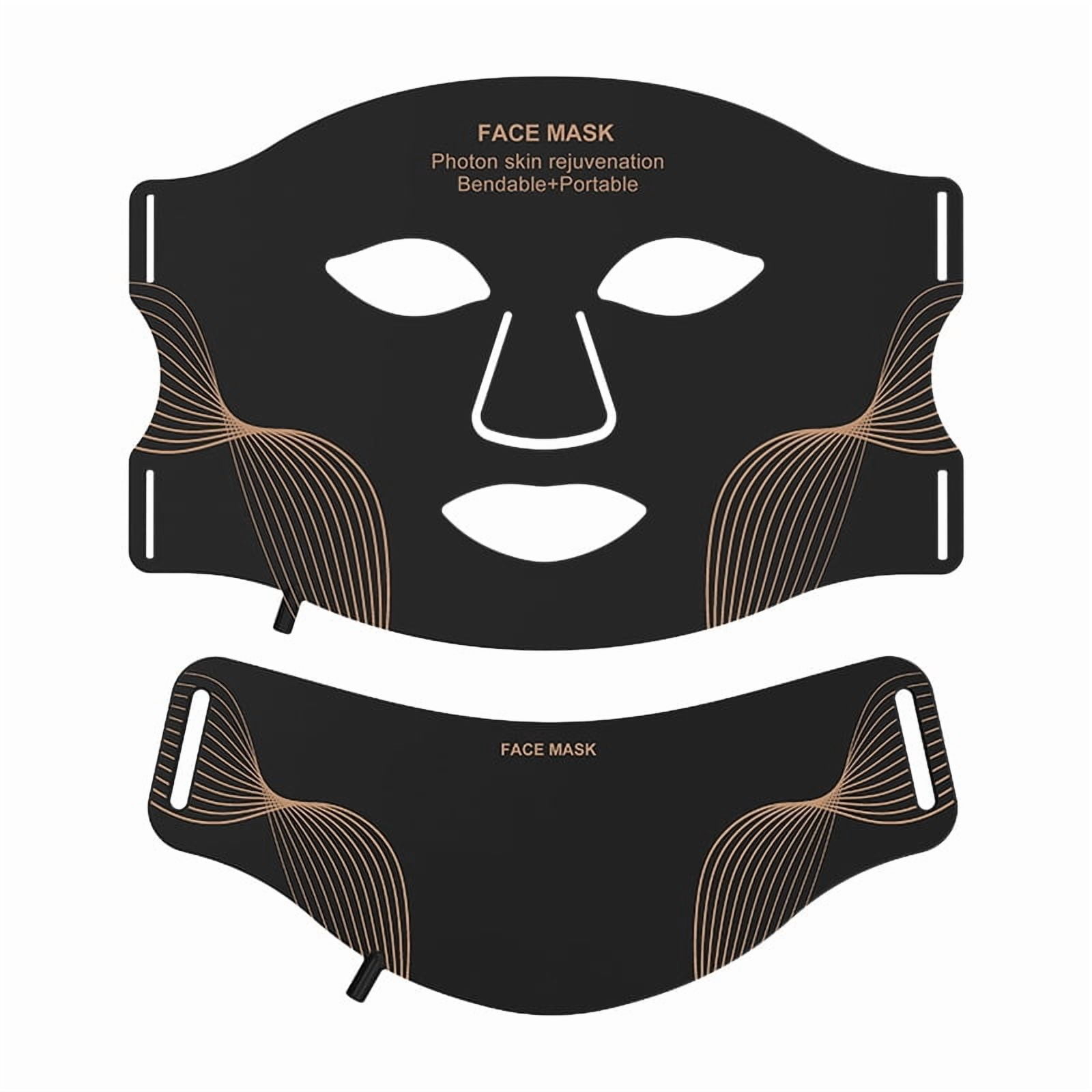 7 Color Wireless LED Face Mask with Neck Portable Red Light Therapy for ...