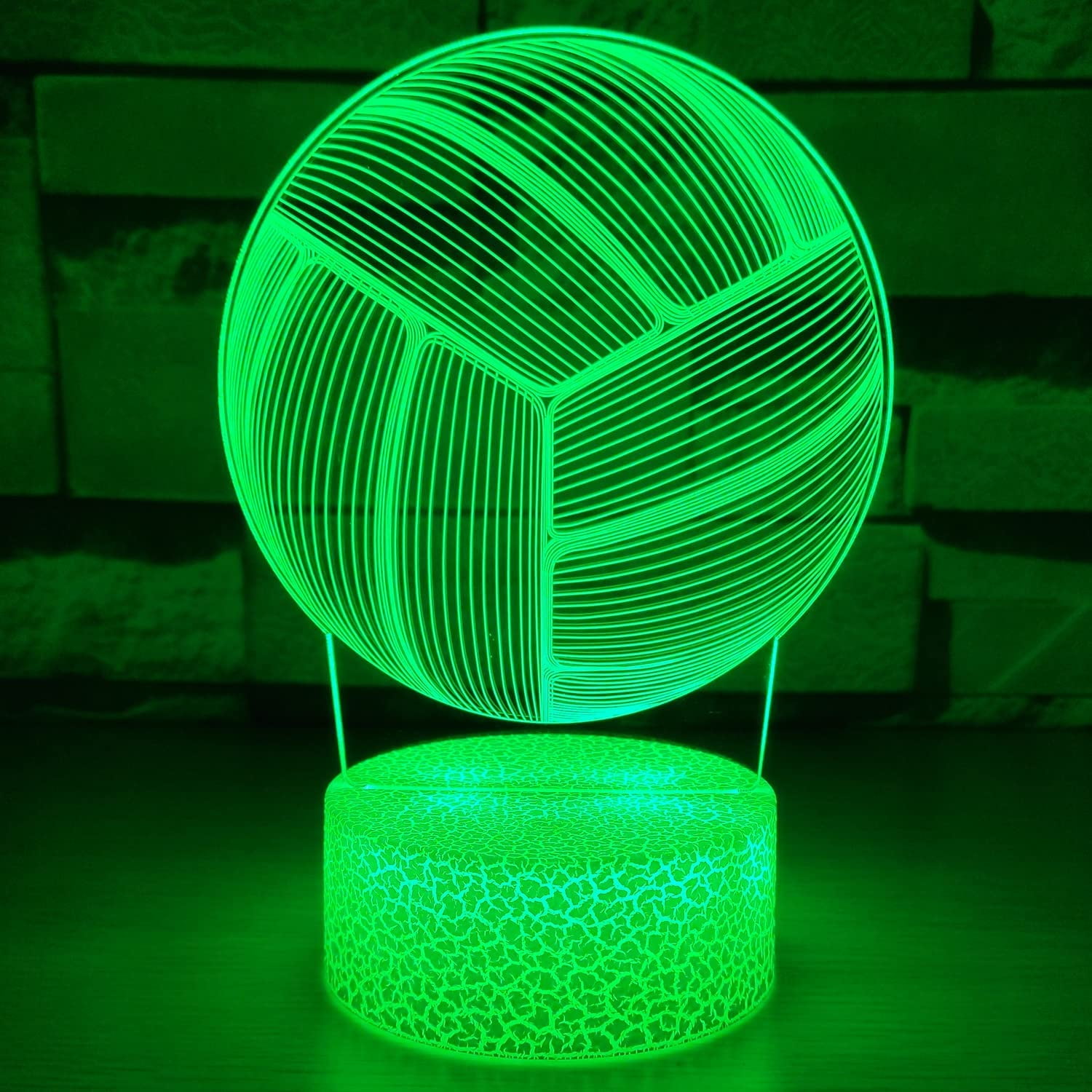 7 Colors 3D Illusion Light Lamp Auto Gradual Changing 3D Night Light ...