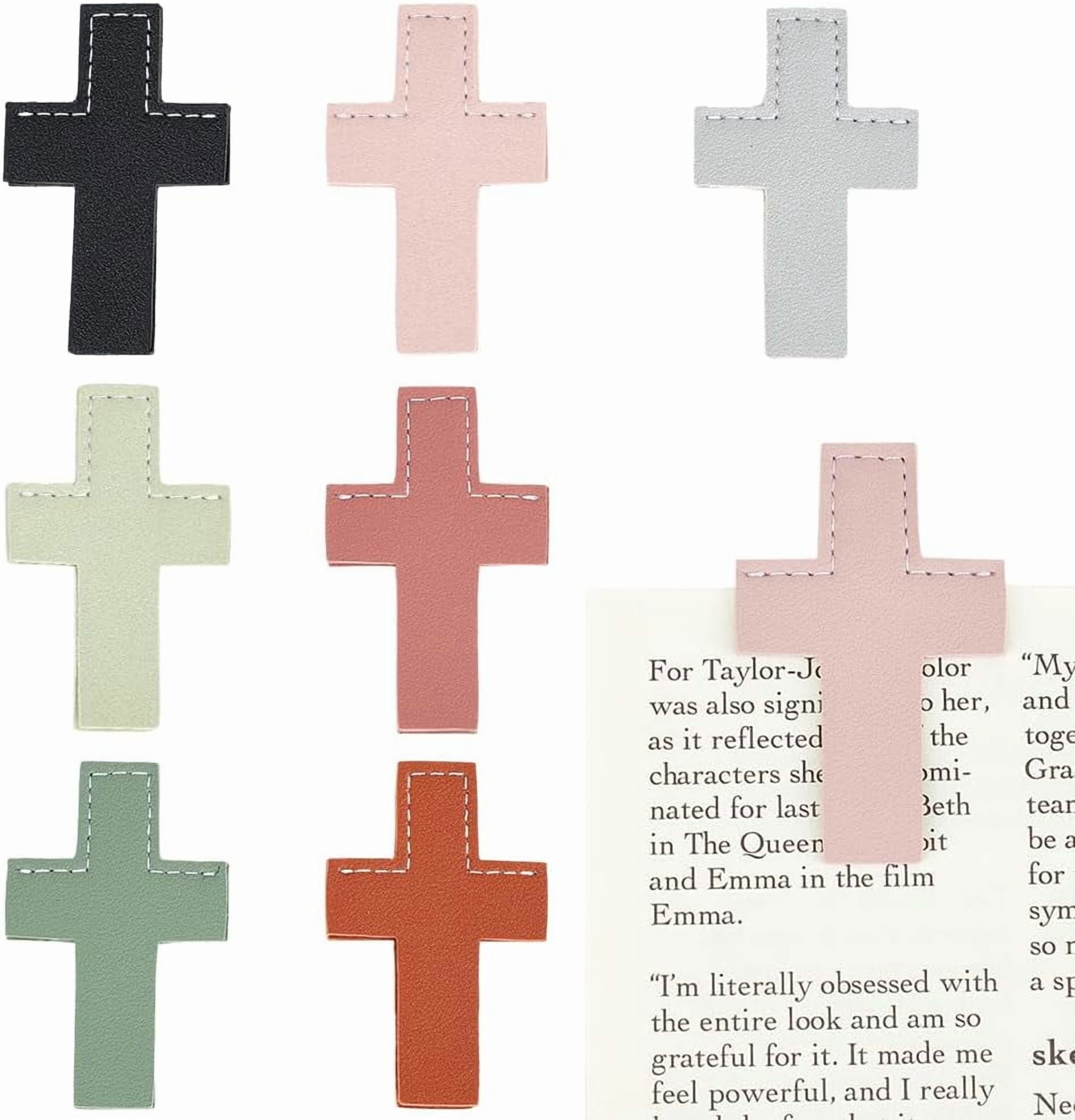 7 Colors Bible Leather Bookmarks Christian Bookmarkers Church Genuine ...