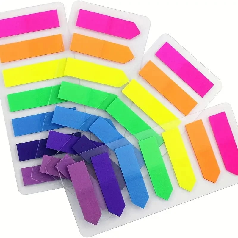 7 Colors Fluorescent PET Index Stickers, Students Book Marking Labels ...