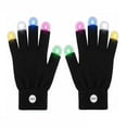 7 Colors LED Light Up Flashing Gloves, Glow Finger Gloves for Rave ...
