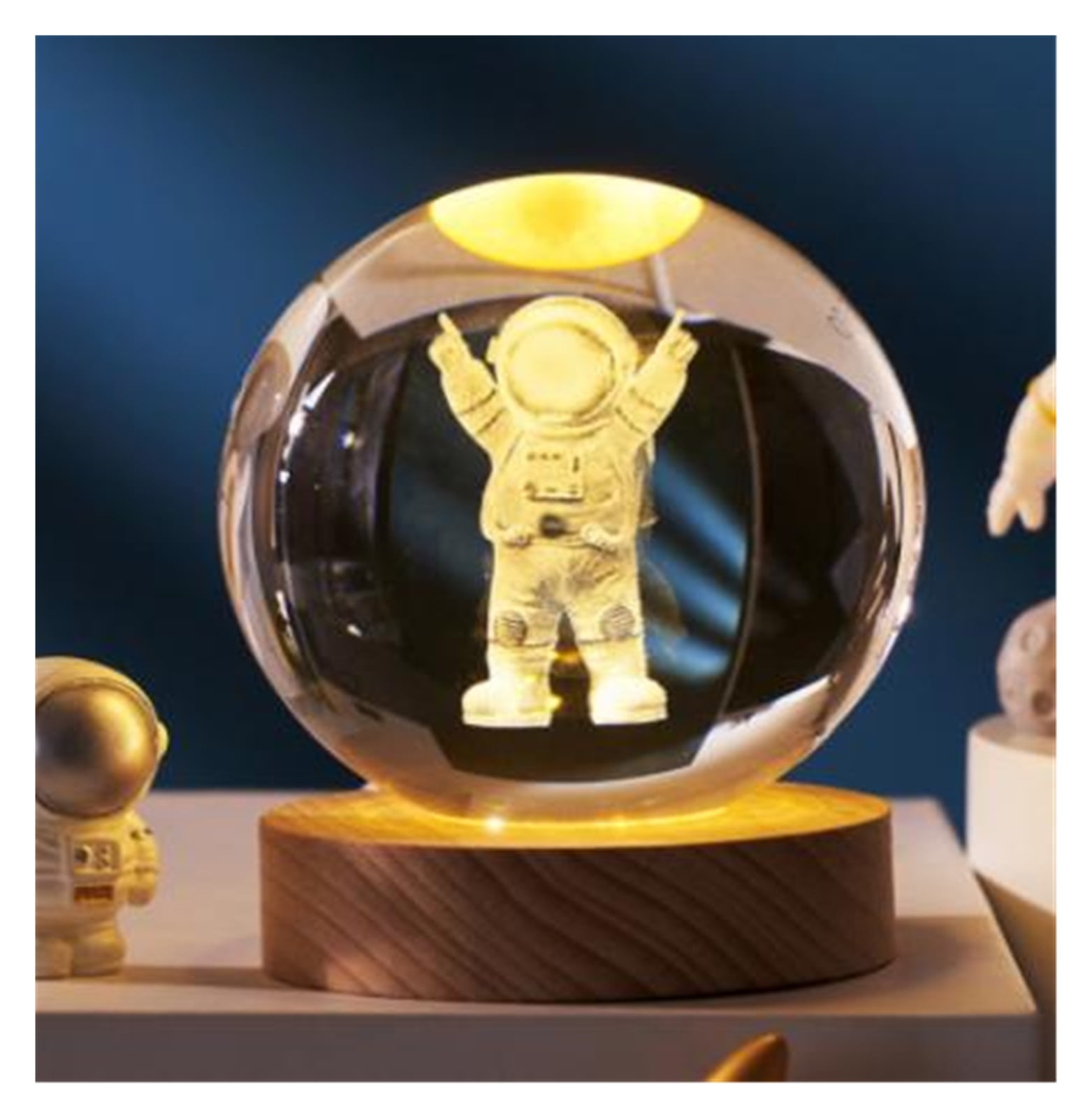 7 Colors Night Light 3d Interior Crystal Ornament Small Crystal Ball ...