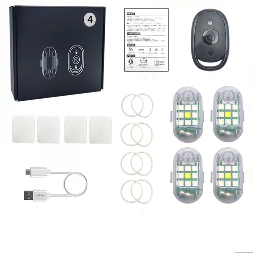 7 Colors Remote Control Wireless LED Strobe Light Rechargeable Flashing ...