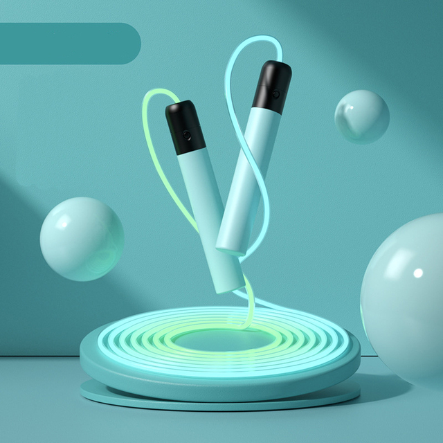 7 Colors in One Glowing LED Rainbow Jumping Rope for Kids and Adult ...