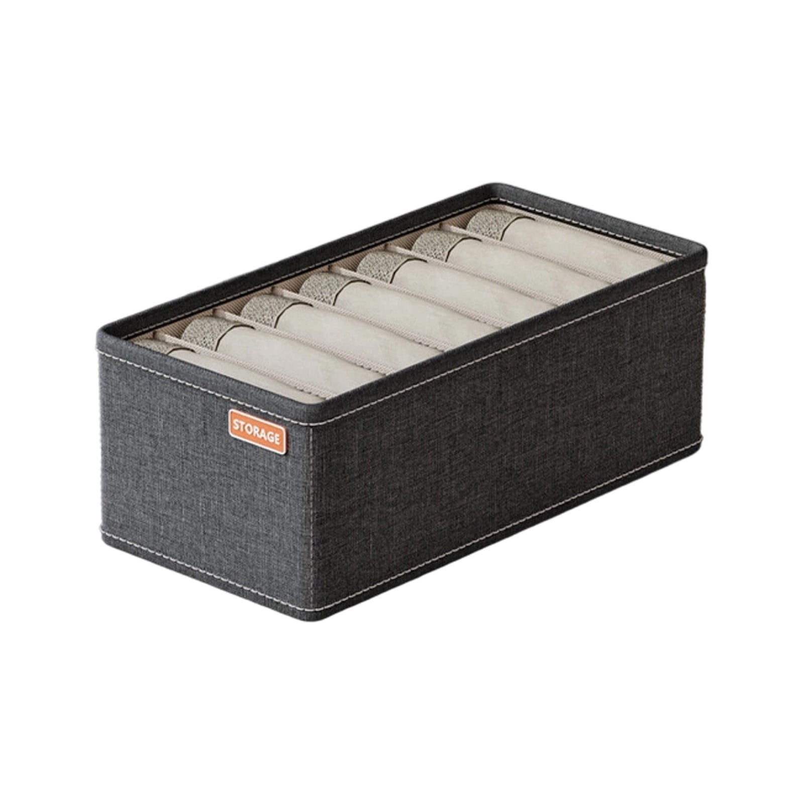 7-Compartment Underwear Organizer, Fabric Drawer Divider for Closet ...