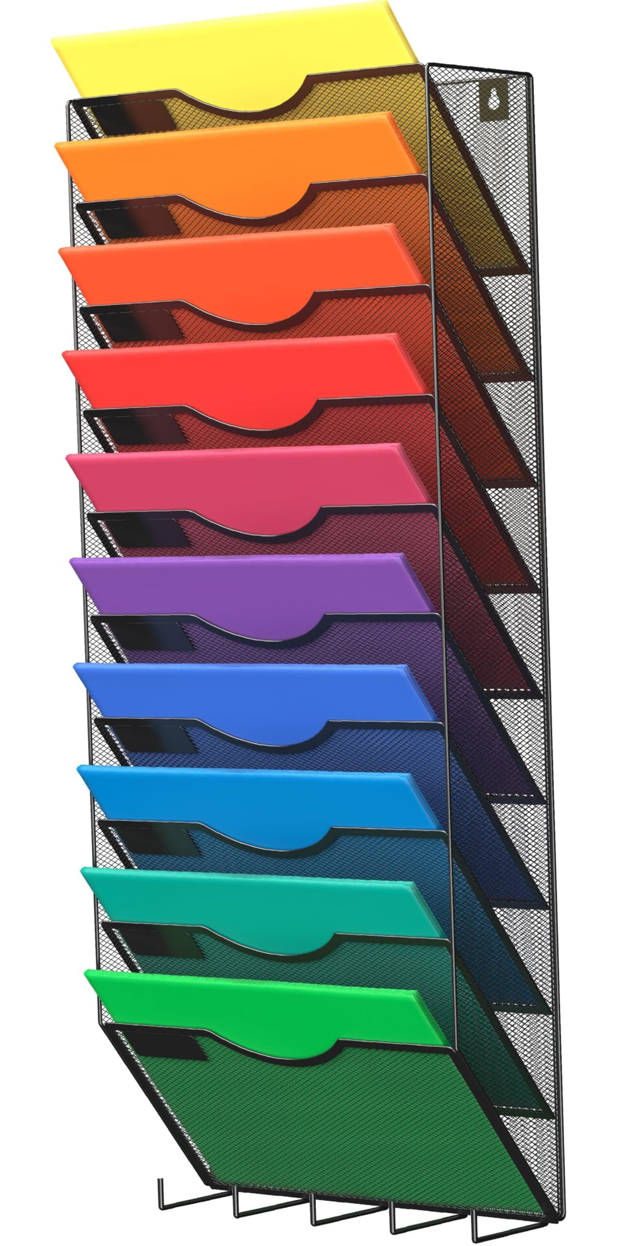 7-Compartment Wall Mounted Hanging File Organizer Cubicle Wall File ...