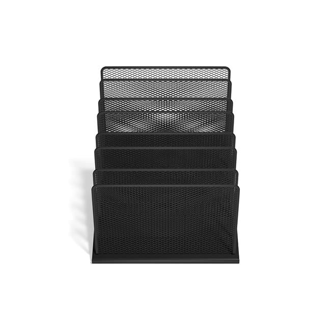 7 Compartment Wire Mesh File Organizer, Matte Black - Walmart.com