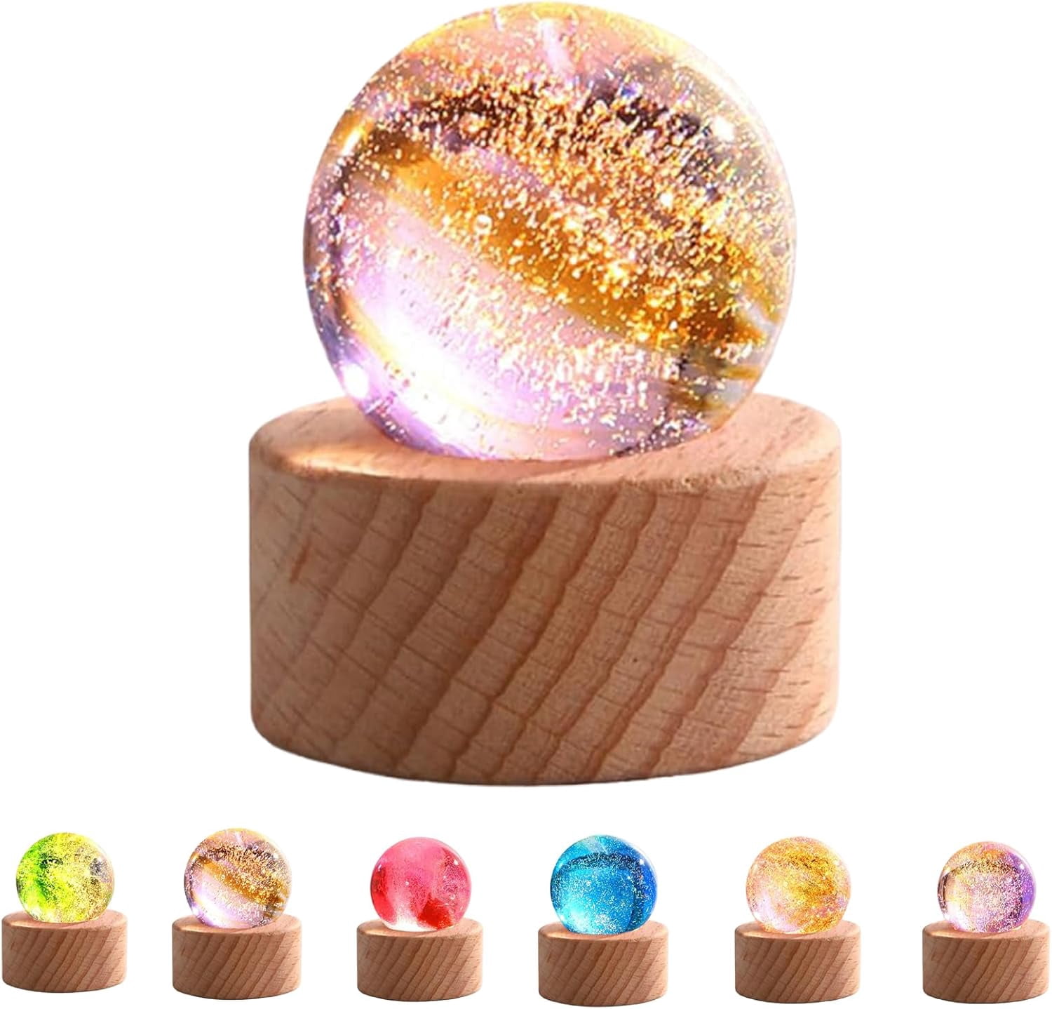 7 Core Memories Crystal Balls, 7 Chakra Natural Healing Spheres with ...