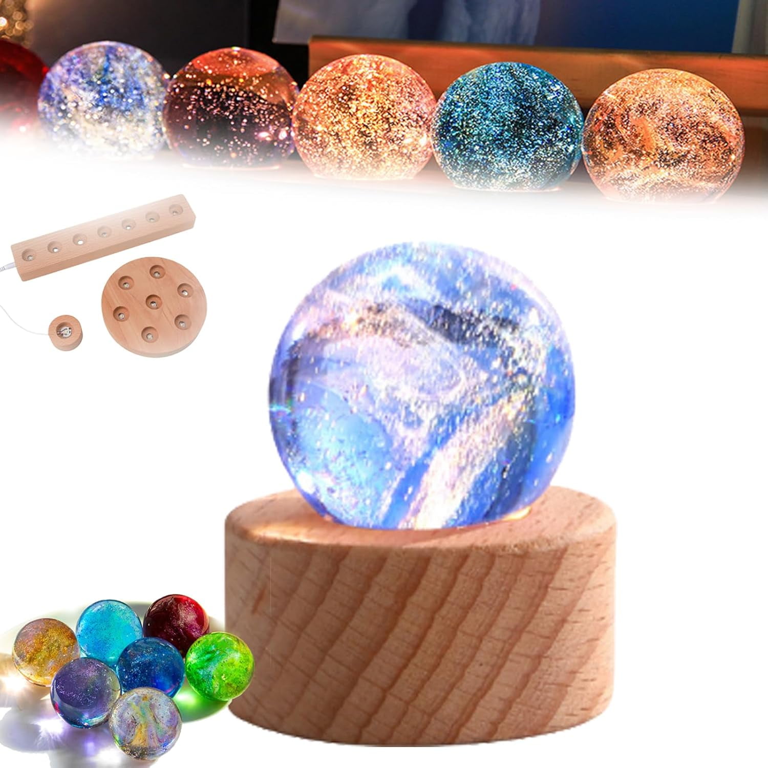 7 Core Memories Crystal Balls, Luminanoctis Glass Balls, 7 Core ...