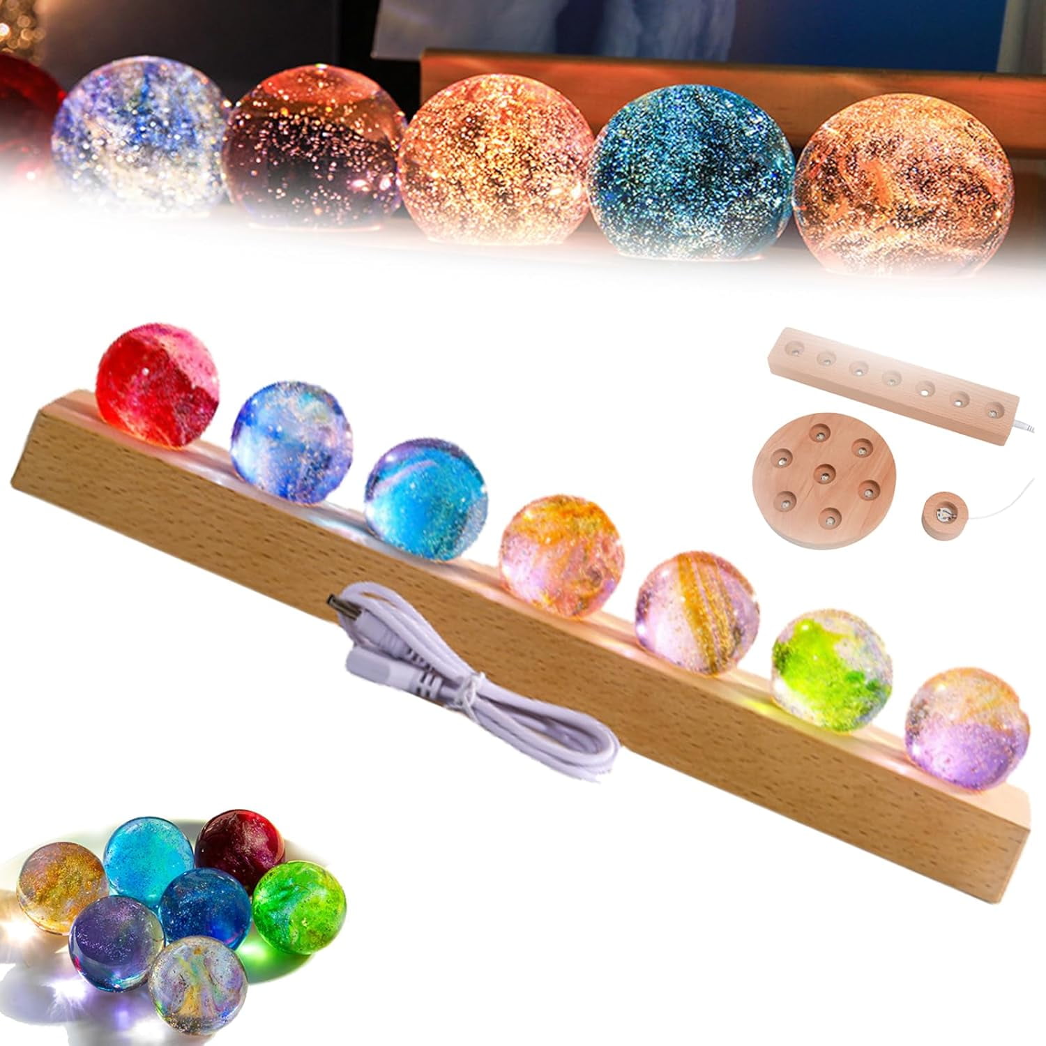 7 Core Memories Crystal Balls, Luminanoctis Glass Balls, 7 Core ...