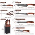 7 Count Kitchen Knife Set with Rack, Multi-Functional Cutlery for Home ...